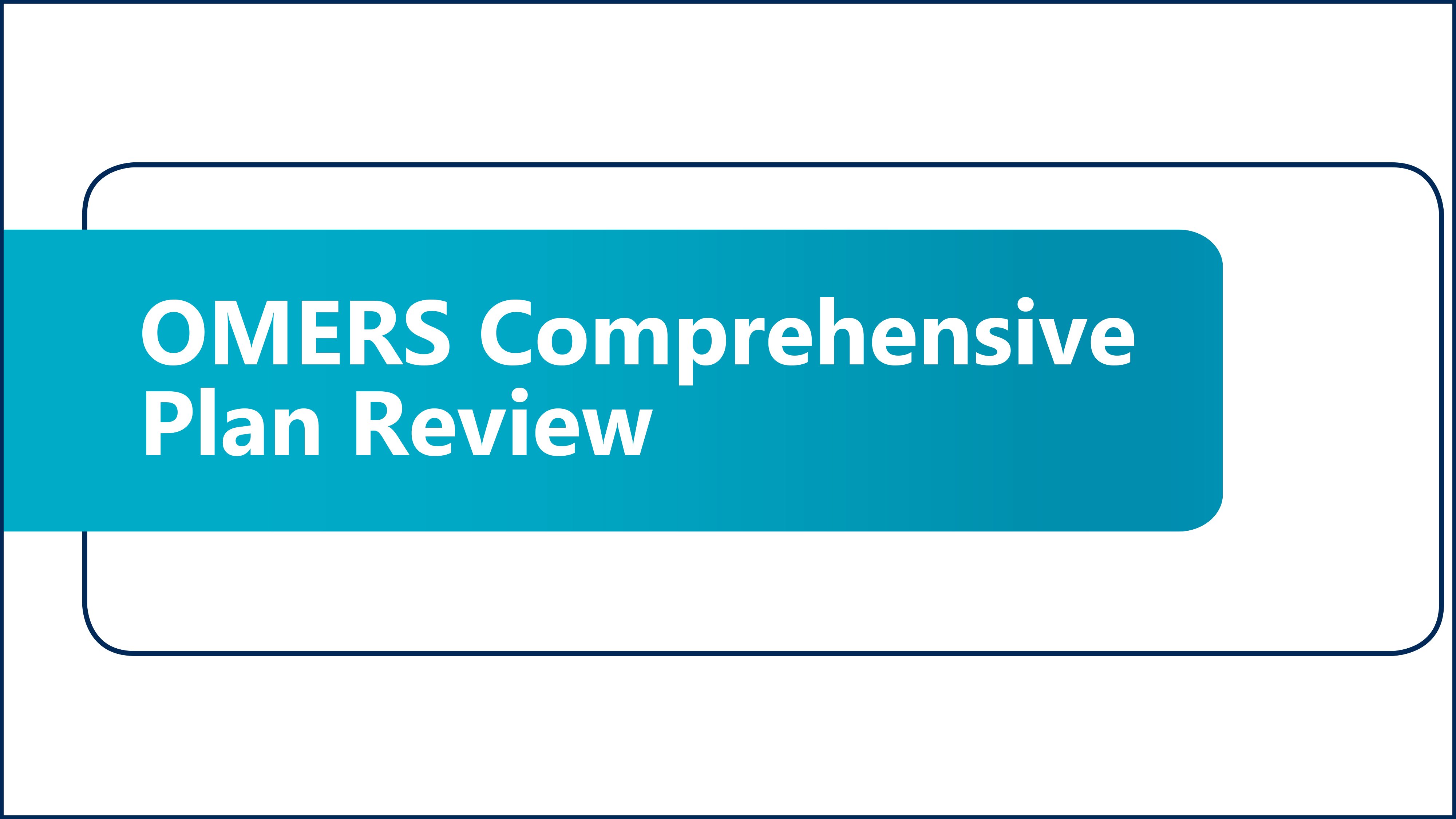 OMERS Comprehensive Review – OSSTF/FEESO Update